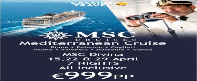 2018 MSC Cruises | Cassidy Travel Cruises | cassidytravel.ie